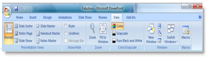 INFORMATIC ENGINERING: Sub Menu View pada MS Office Powerpoint 2007