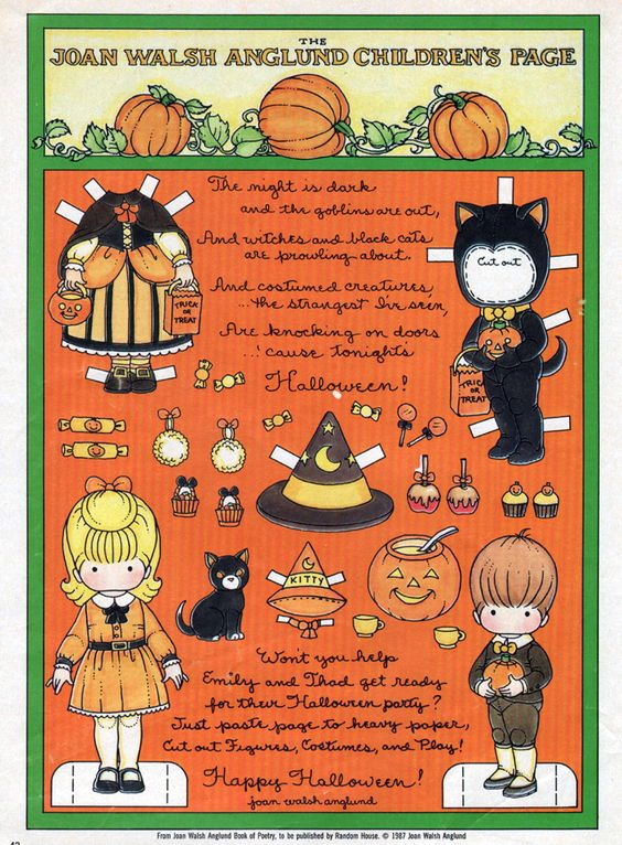 Hallow-Holics Anonymous: Vintage Halloween Paper Dolls