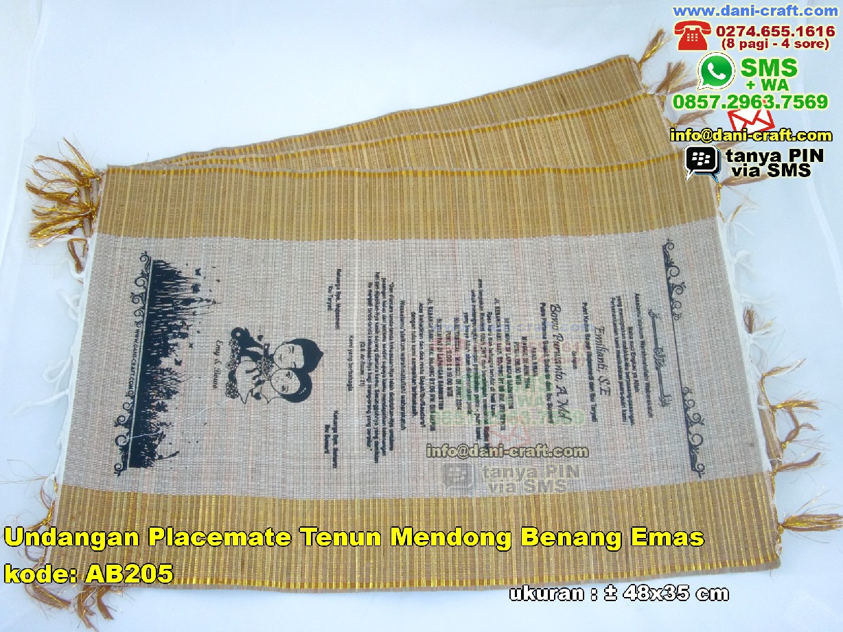 Undangan Placemate Tenun Mendong | Souvenir Pernikahan