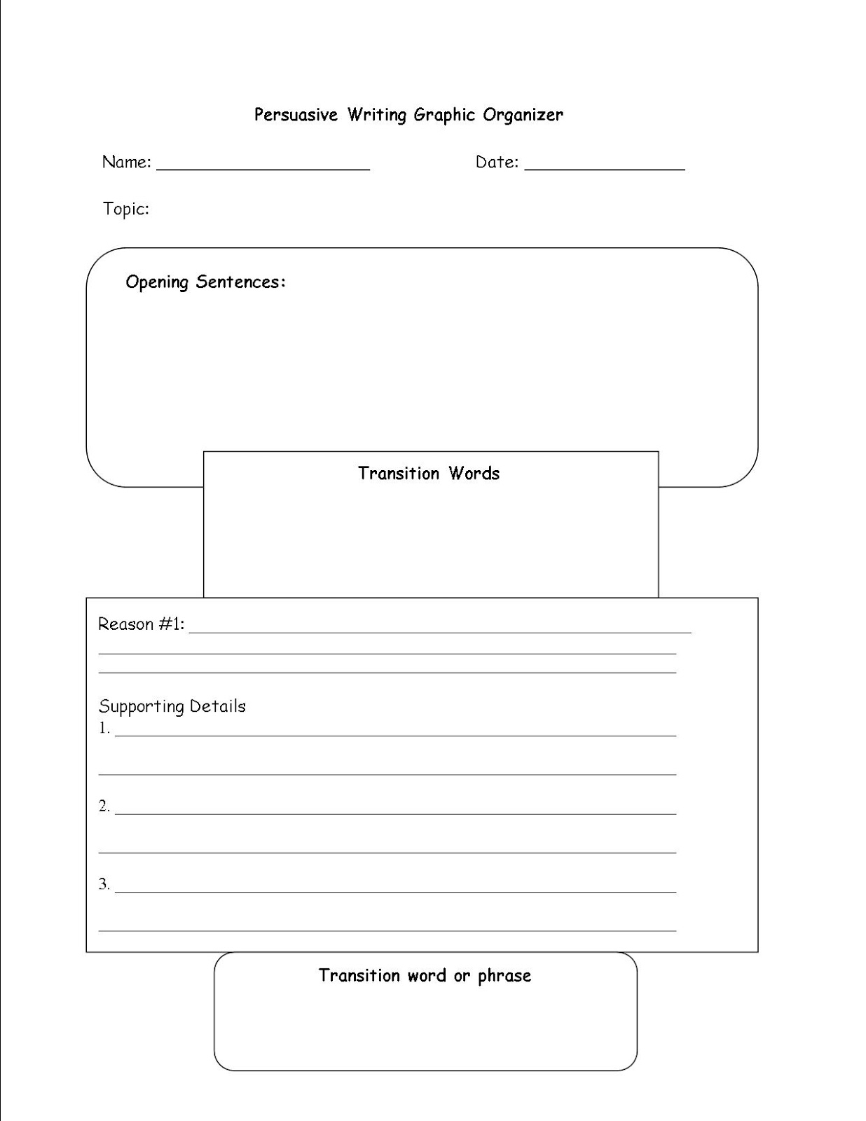 Teaching Little Grown Ups: Persuasive Writing Grapic Organizer