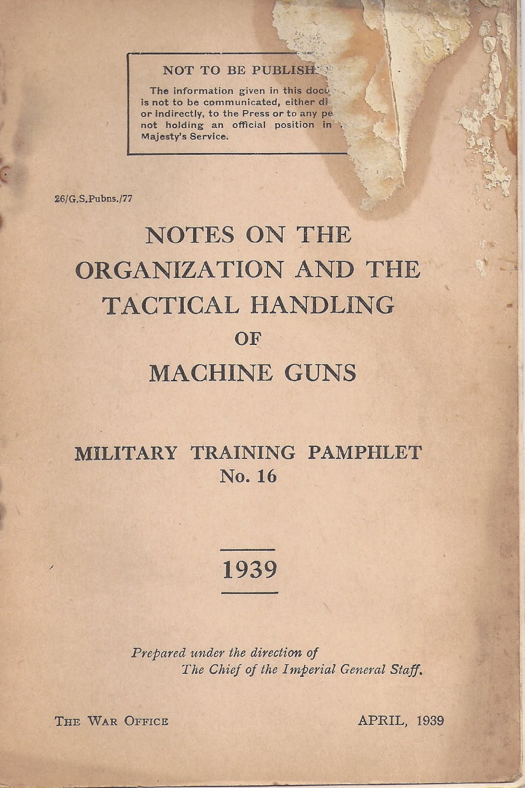Earl of Doncaster: British Army Military Training Pamphlets of the ...