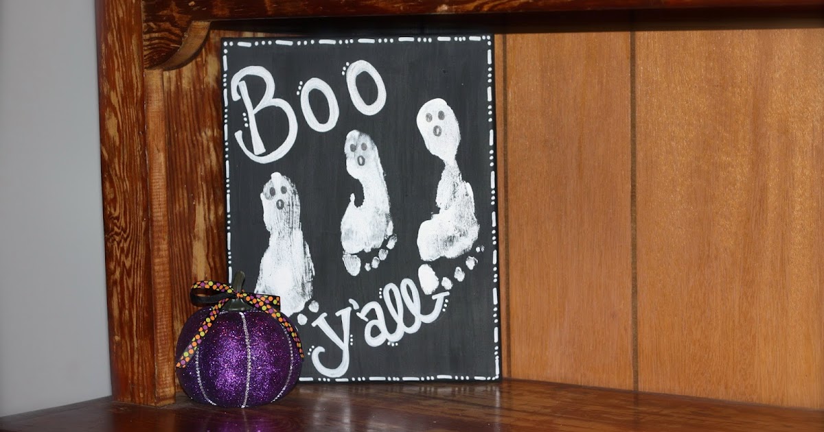 Magnolia Mamas : Boo Y'all {Footprint Ghosts Kids Craft}