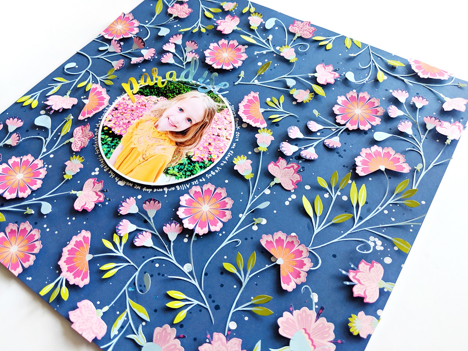 Paradise - Fussy Cut Floral Background Layout | Paige Taylor Evans