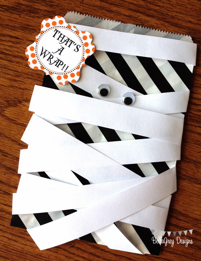 DIY Halloween Mummy Bag Tutorial + FREE Favor Tags | BellaGrey Designs