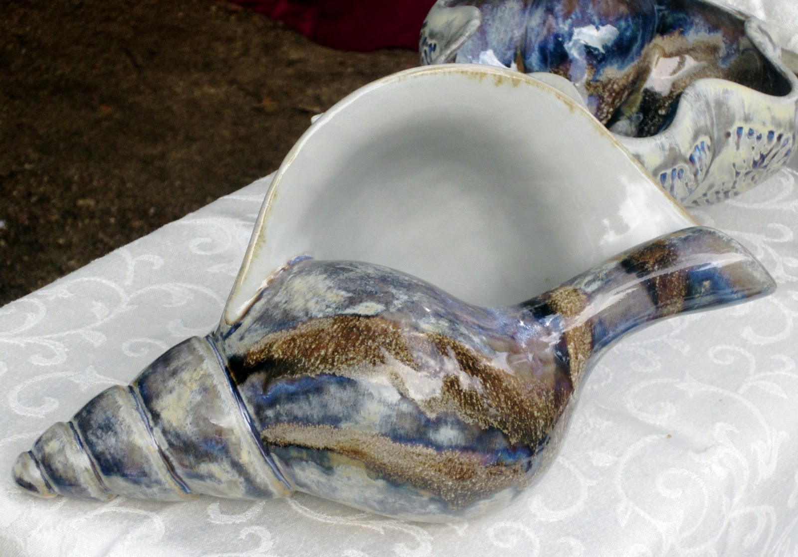 Dudley's Pottery Studio: More Shell-inspired Sculptural Pieces