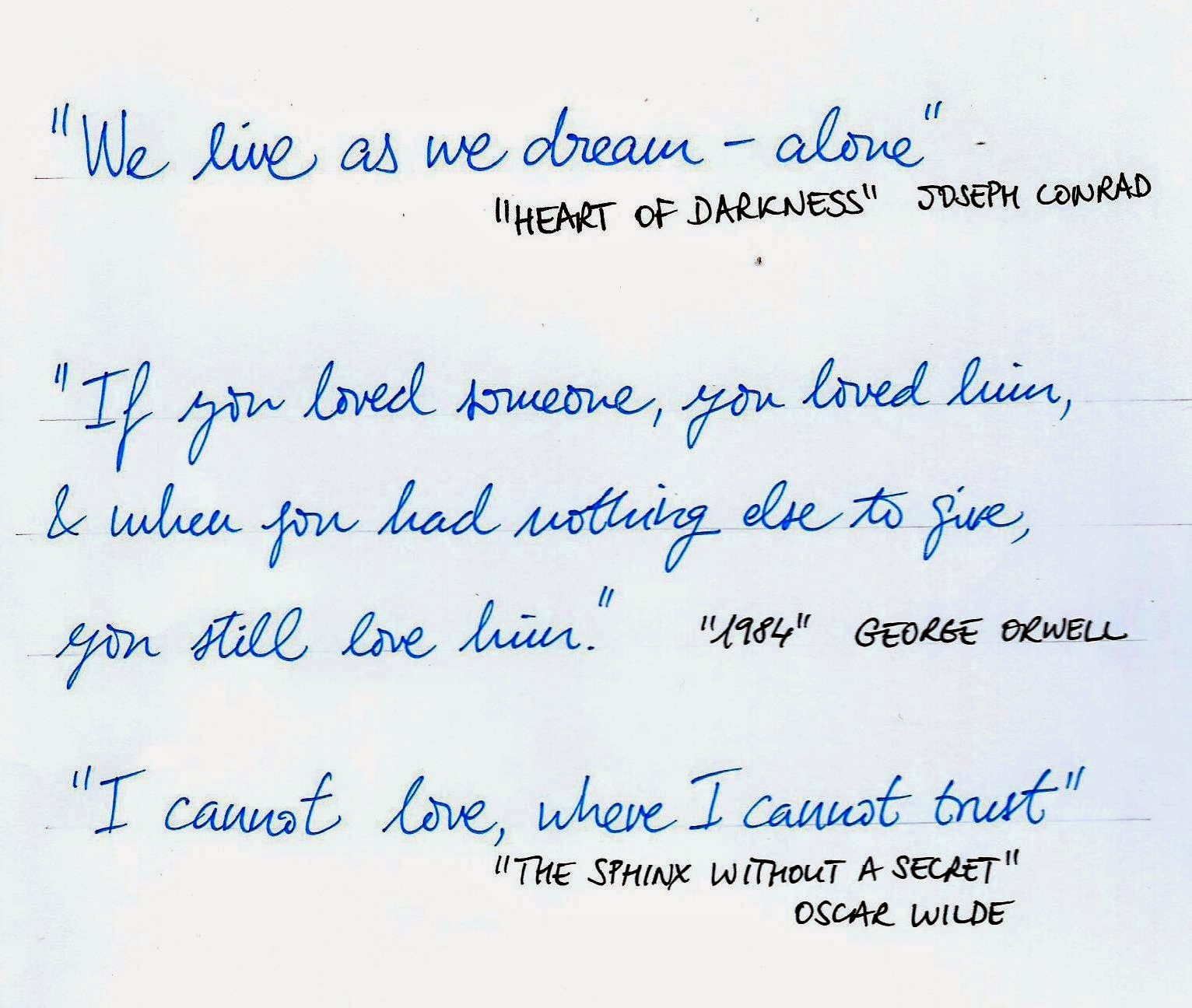 Handwritten Quotes
