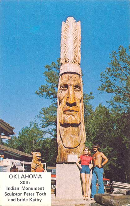 *Postcard Gems: Oklahoma Indian Monument By Peter Toth