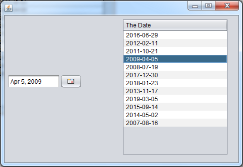 Get Date From JTable And Show It In JDateChooser Using Java - C#, JAVA ...