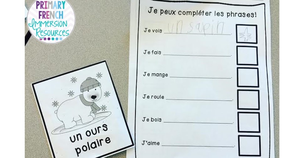 Winter reading and writing - Primary French Immersion Resources