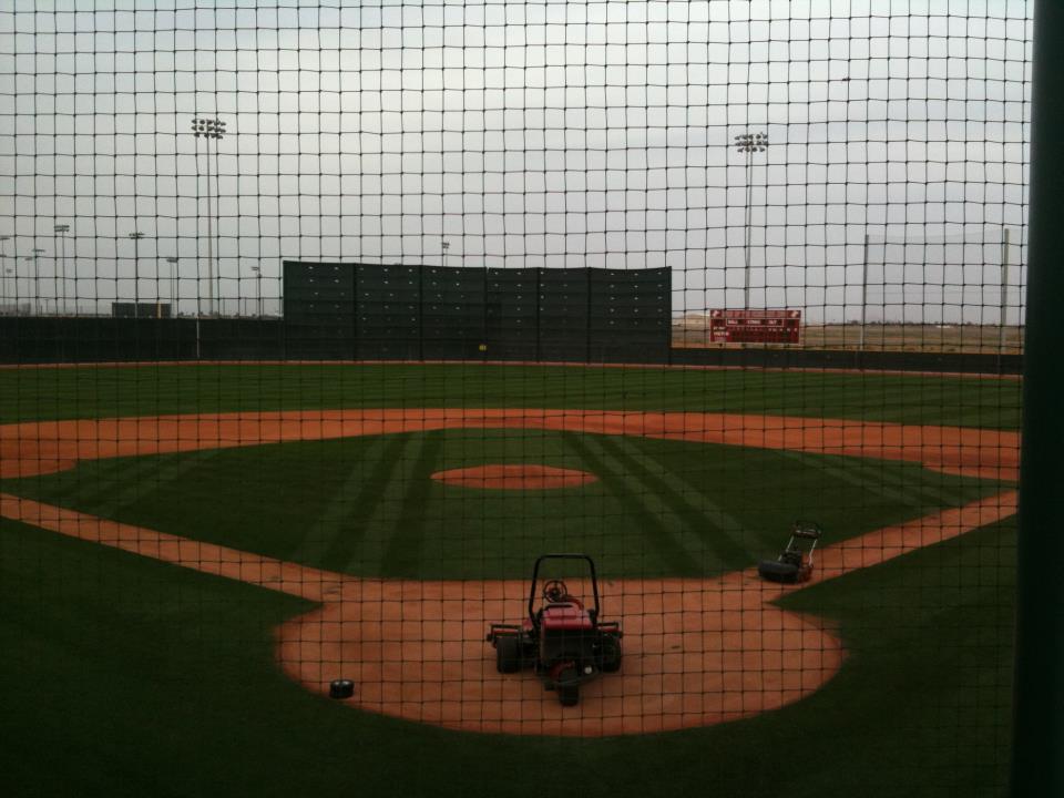 Mowed some cool designs on baseball fields