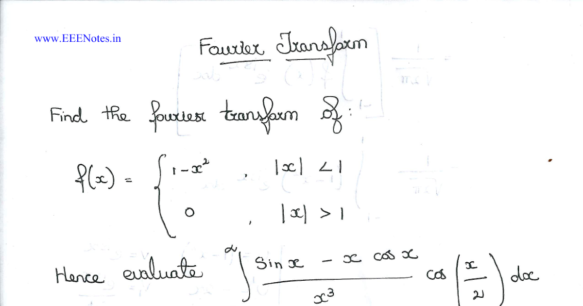Fourier Transform - Repeated University Question Problem No :1 ...