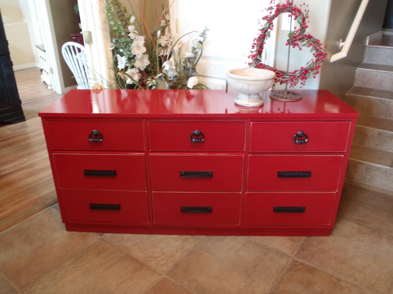 Lost N' Found Furniture: Red 9 Drawer Dresser