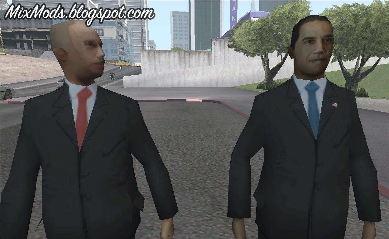 Skins - Vladimir Putin e Barack Obama - MixMods - Mods para GTA SA e outros