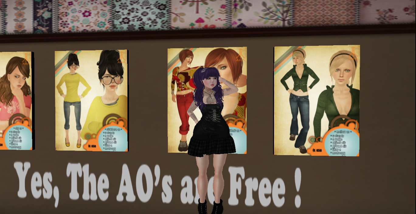 SECOND LIFE NEW FREEBIES: AO's GRÁTIS/AO's FREE