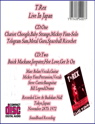 CLASSIC BOOTLEGS: Live In japan - T. Rex