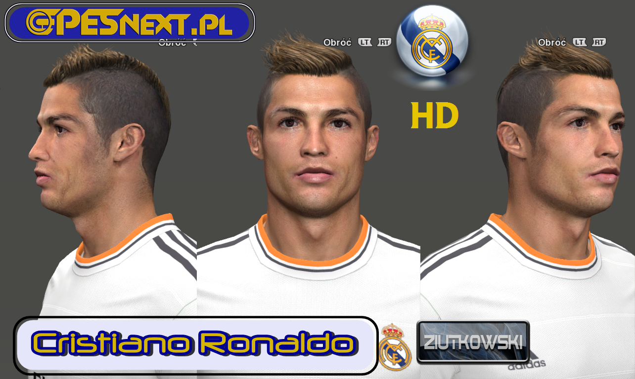 pes-modif: PES 2014 Cristiano Ronaldo Face by Ziutkowski