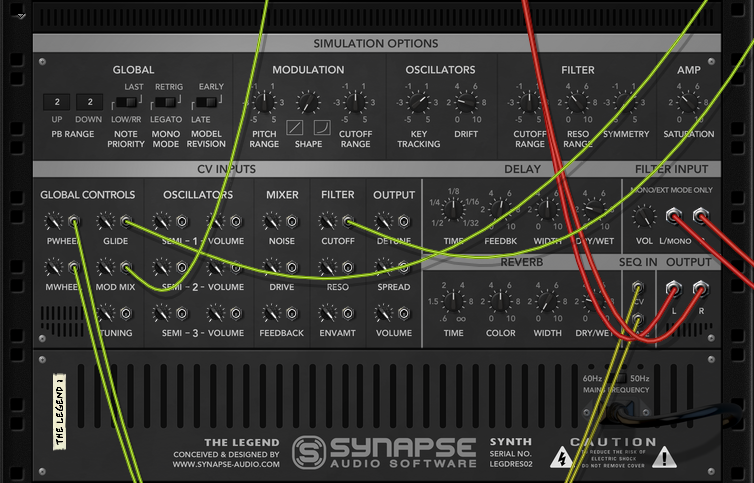 Synapse Audio released The Legend Synthesizer for Reason Rack Extension ...