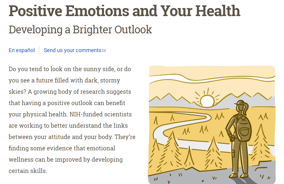 Positive Emotions and Your Health Article