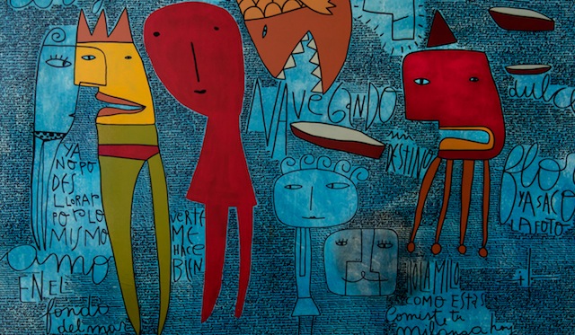 Líneas simples e imágenes primarias del artista Milo Lockett