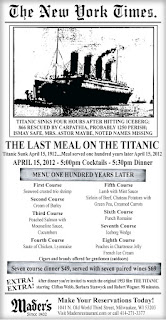 FREEDOM EDEN: Titanic - Last Meal