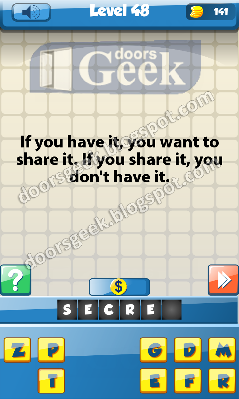 Little Riddles – Brain Teaser Level 48 ~ Doors Geek