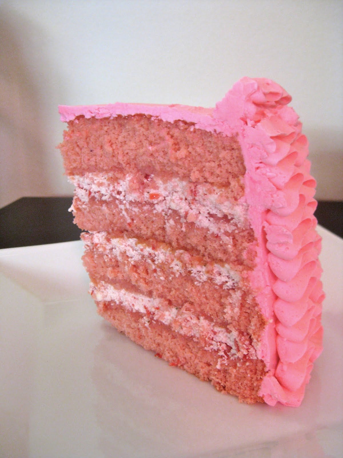 Pixie Crust: Strawberry Sponge Ruffle Layer Cake (Gluten Free)