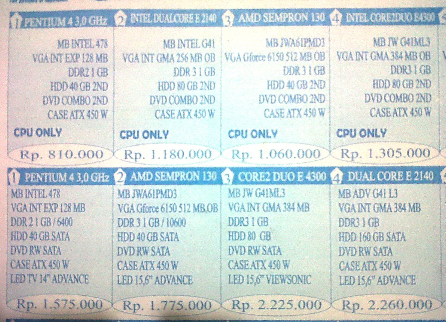 Pelangi Techno Computer: Brosur Rakitan Komputer