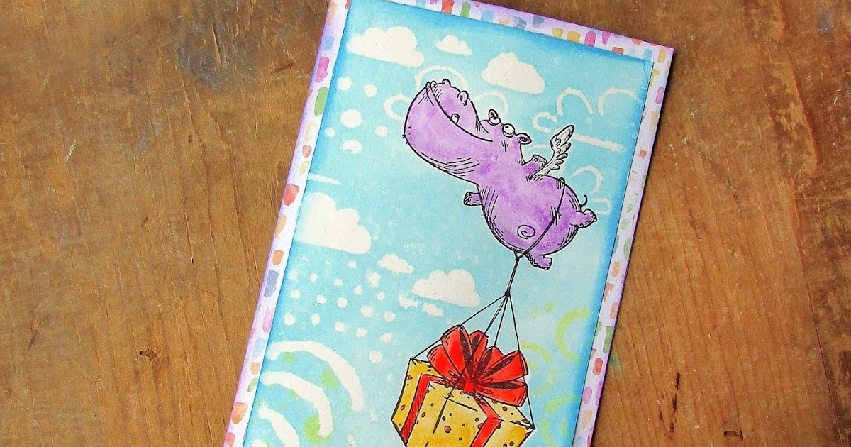 Creative Juice: Katzelkraft Birthday Card with Topflight Stamps