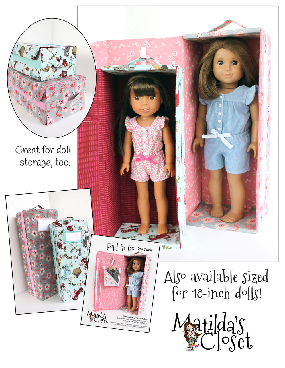 Karen Mom of Three's Craft Blog: Make A Fun Fold n' Go Doll Carrier ...