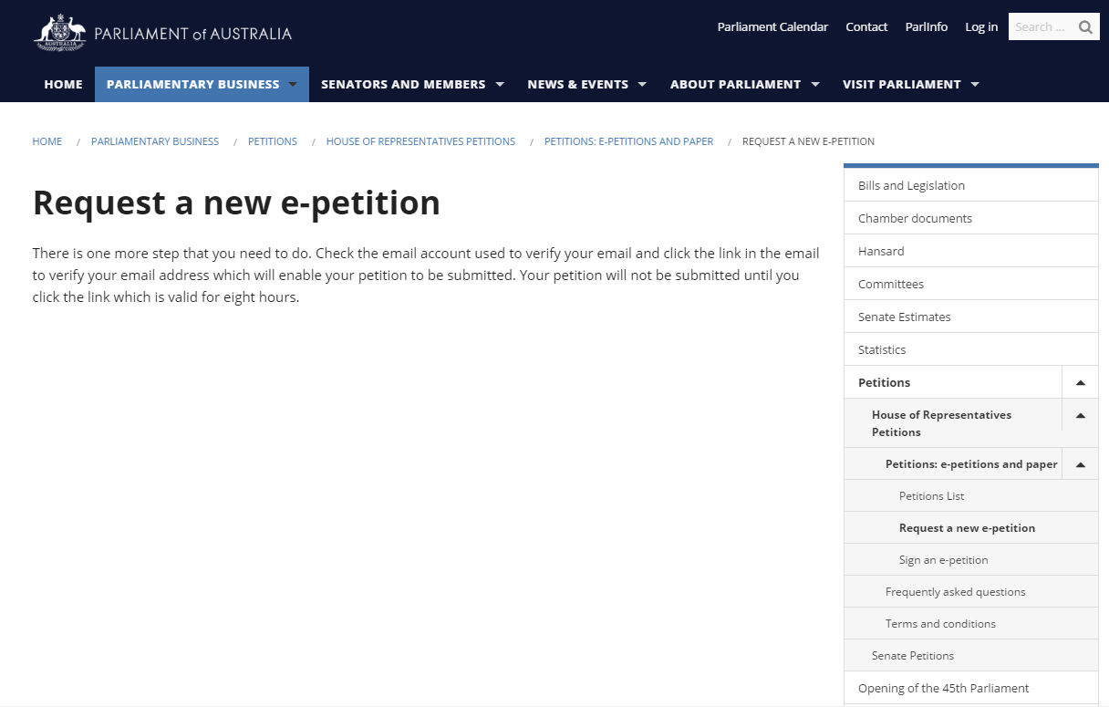 eGov AU: Australian government ePetitions compared to international models