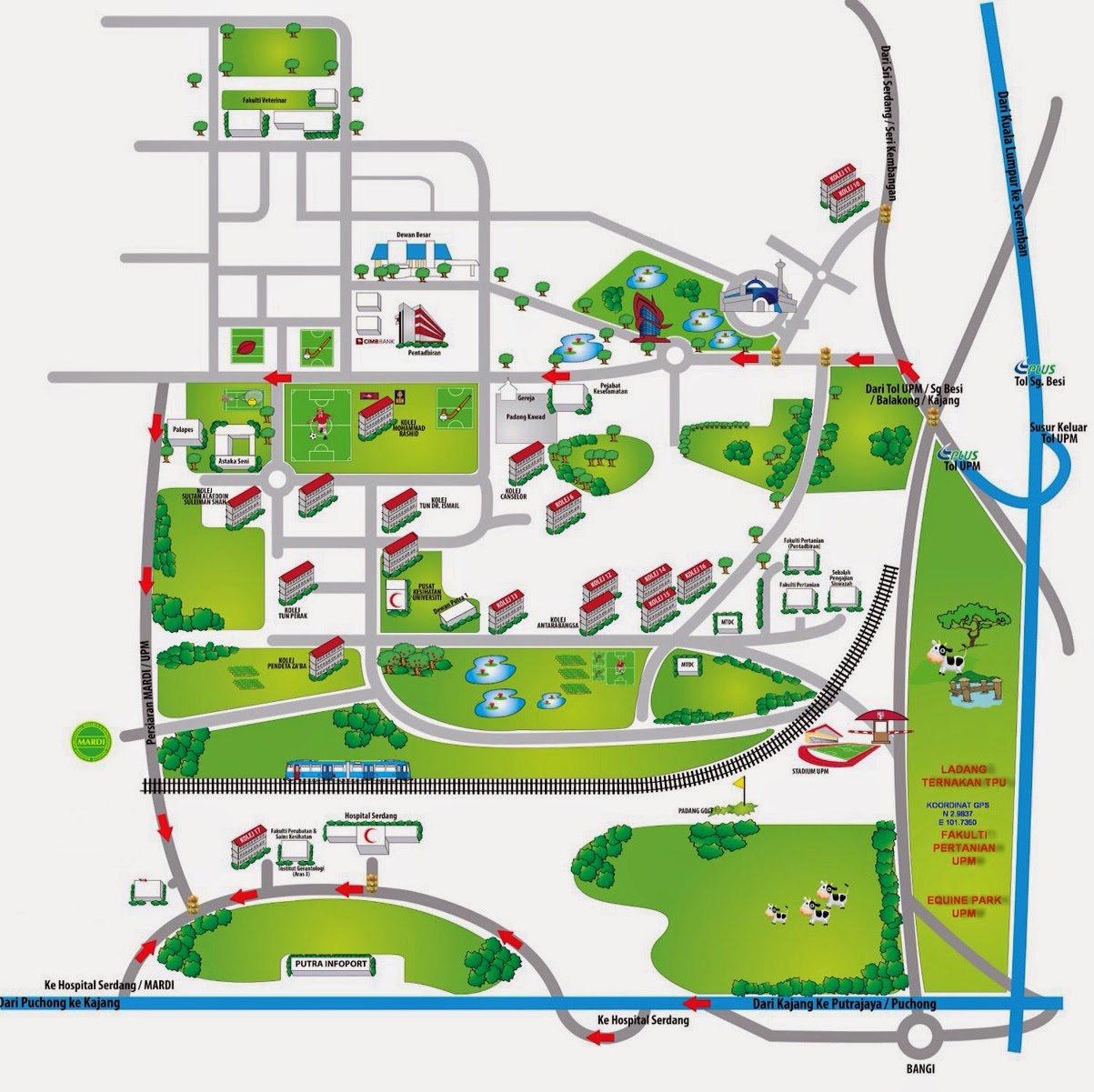 KanWork: Peta ke Fakulti Pertanian, UPM
