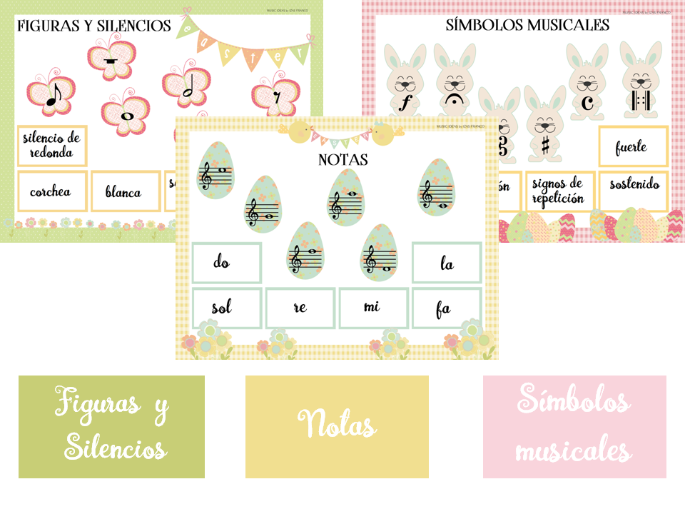 Pack de fichas de Teoría Musical "Feliz Pascua" [Music Ideas]