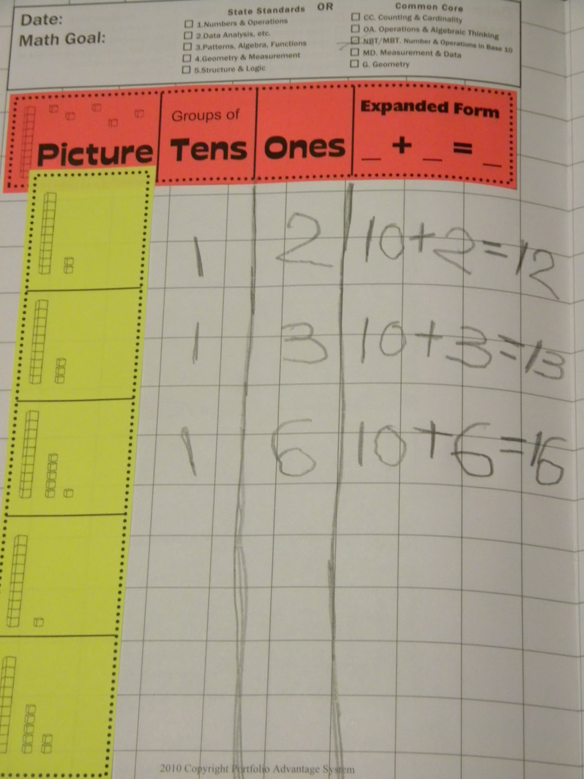 Tales from a Traveling Teacher: K-2 Math Journals: Place Value!!