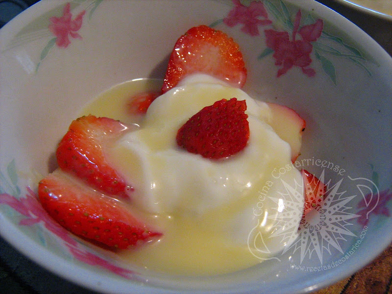 Cocina Costarricense: postre de fresas