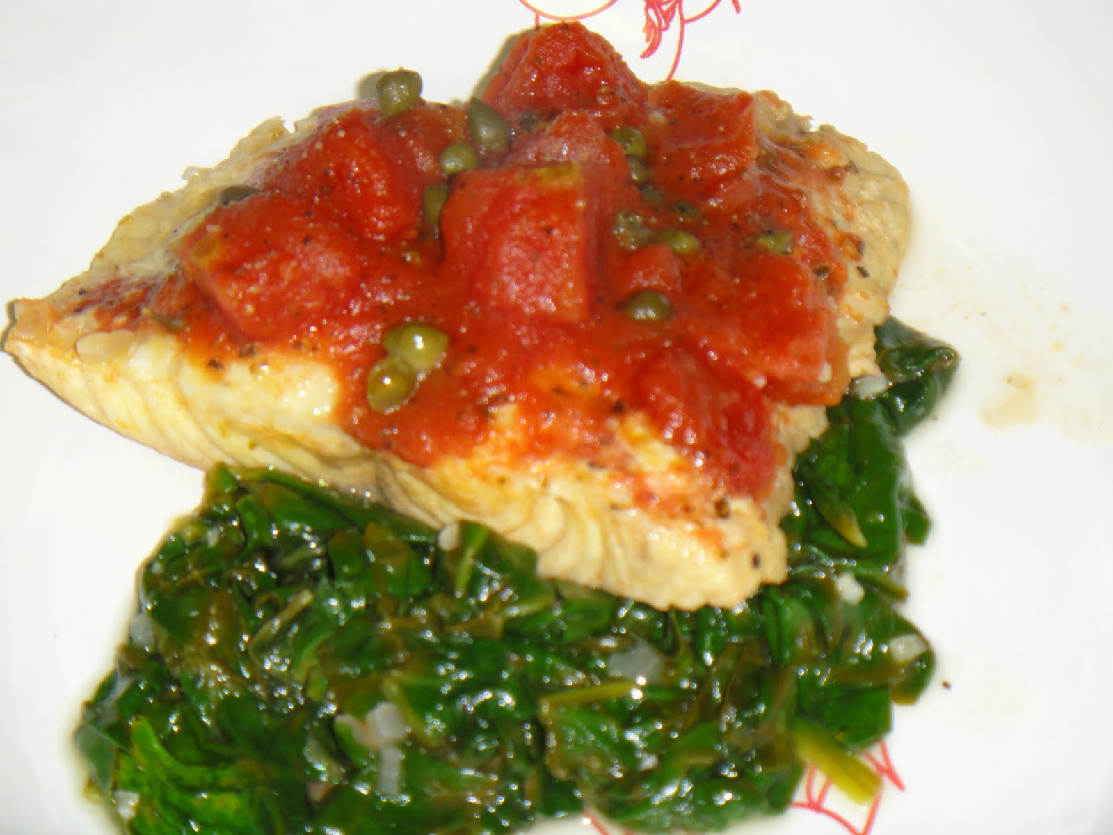 Plated Perfection: Red Snapper in Acqua Pazza with Wilted Spinach