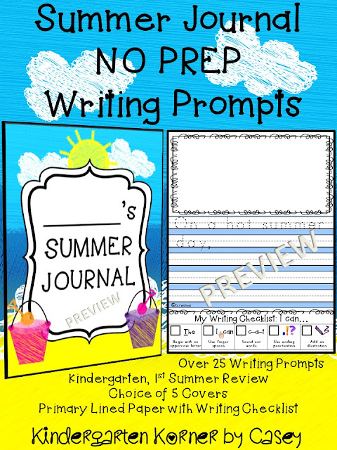 The Print and Go NO PREP Summer Journal - Kindergarten Korner - A ...