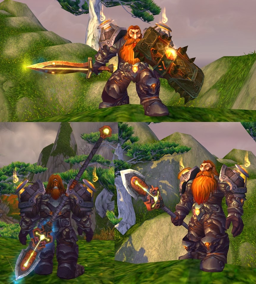 Master of World of Warcraft : Transmogrification: Dark grey with orange ...