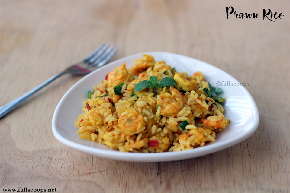 Prawn Rice ~ Full Scoops - A food blog with easy,simple & tasty recipes!