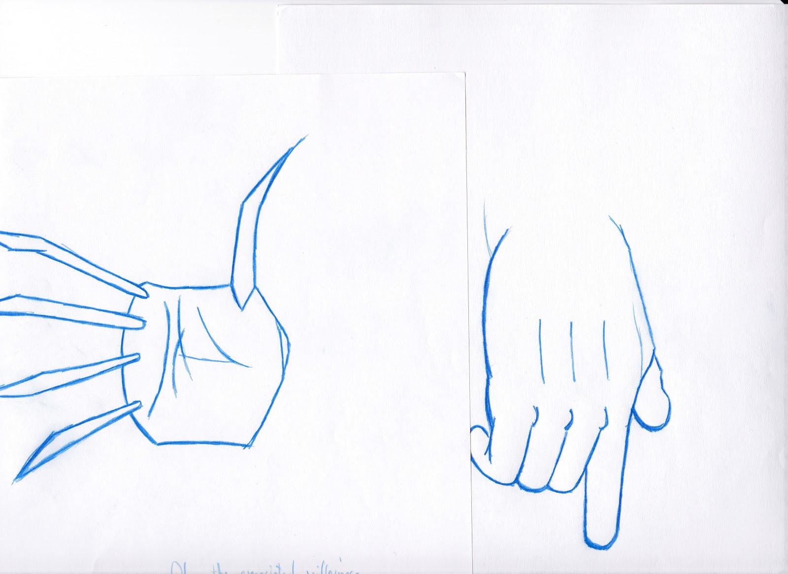 Pier-Luc Simard: Hand study Cartoon/Étude des mains Cartoon