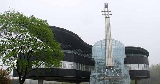 Piano and violin house, China: Most Beautiful Houses in the World