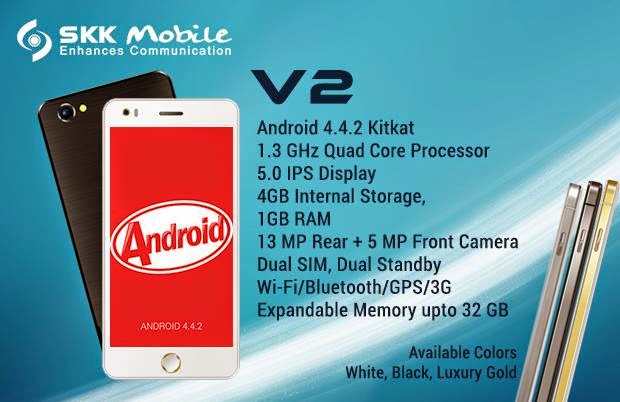 SKK Mobile V2 now official: 5-inch quad-core with Android KitKat