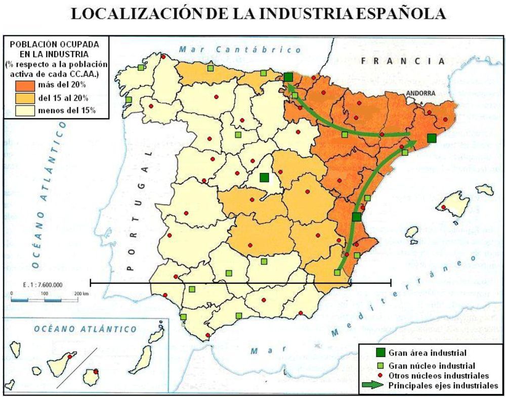 GEOGRAFÍA DE ESPAÑA 2018-2019: Prácticas Geografía industrial