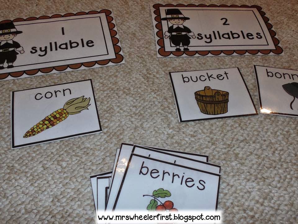 Mrs. Wheeler's First Grade Tidbits: Thanksgiving Literacy Centers