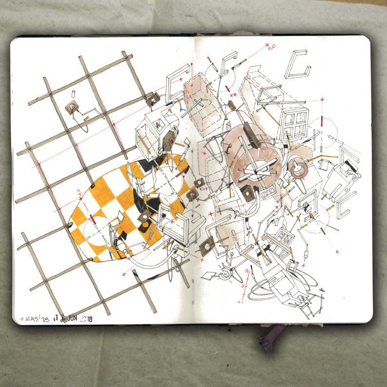 rougart drawing: SPACE JUNK