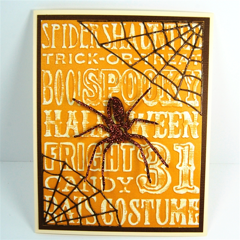 Capadia Designs: Sparkly Spider Halloween Card