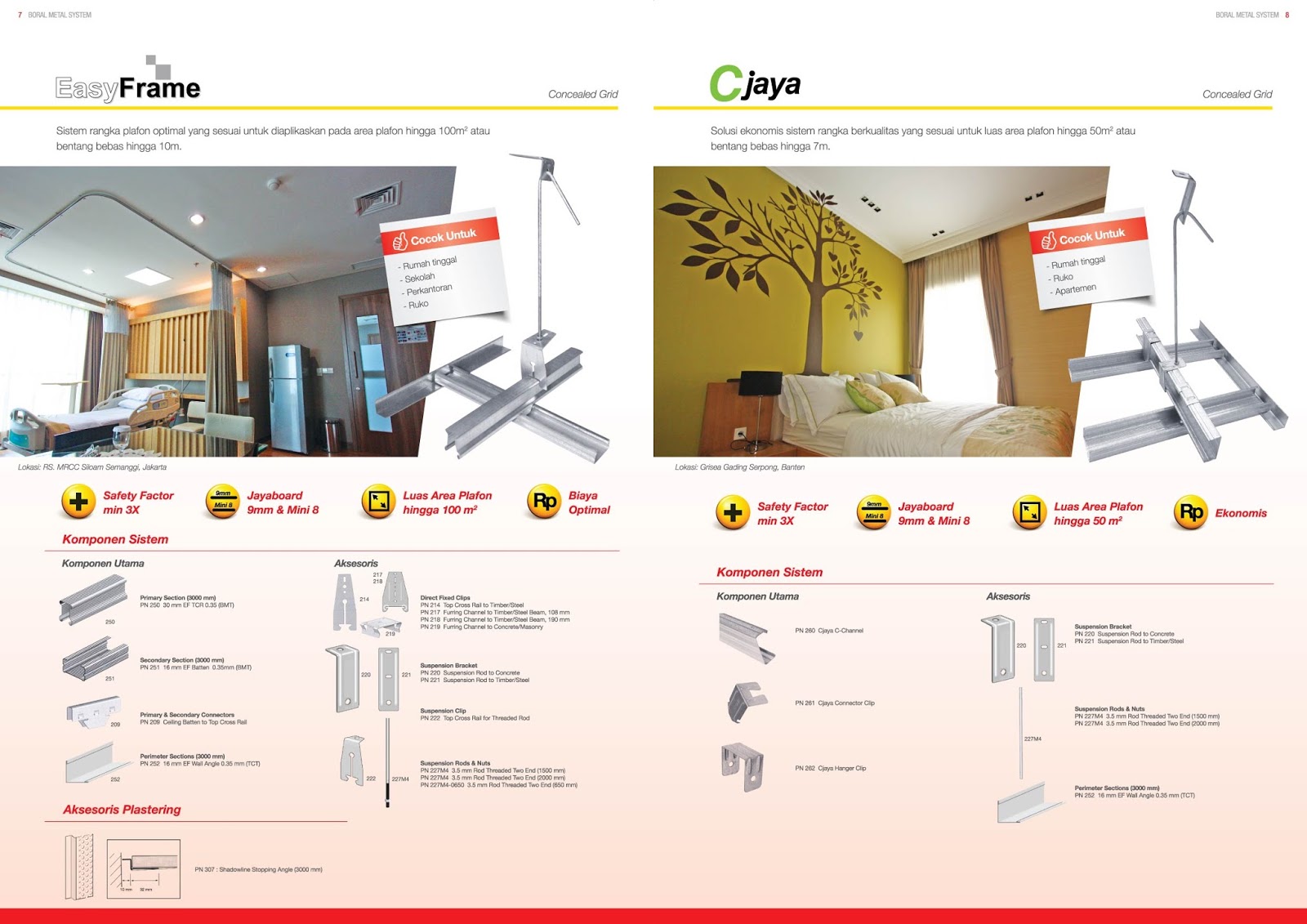 Brosur dan Spesifikasi RANGKA METAL - JAYABMS-Jayaboard - Plafon dan ...