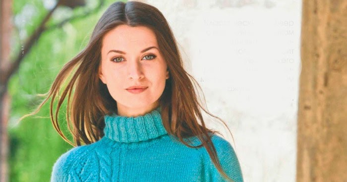 Irina: Sweater with asymmetric design.