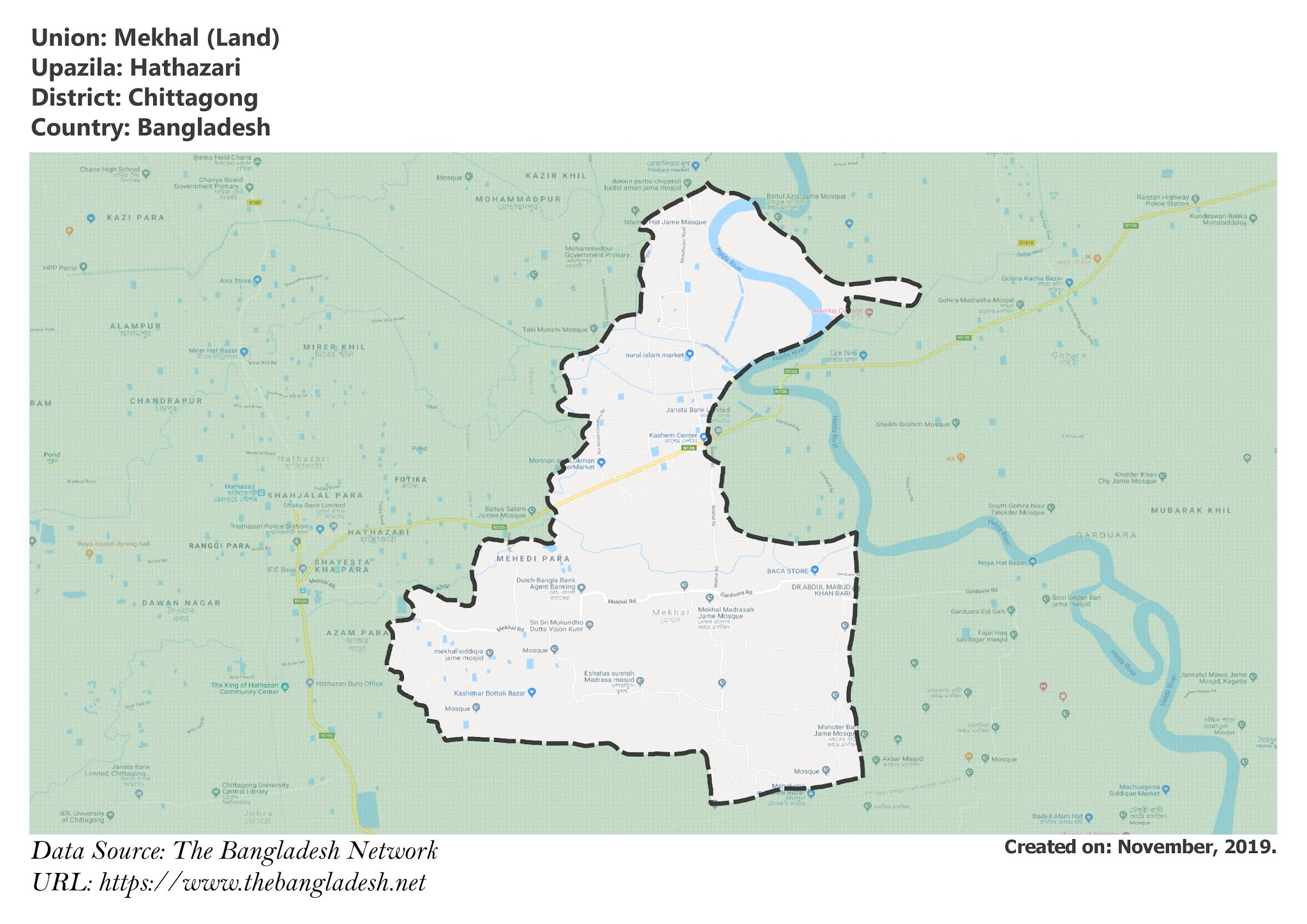 Mekhal Union, Chittagong