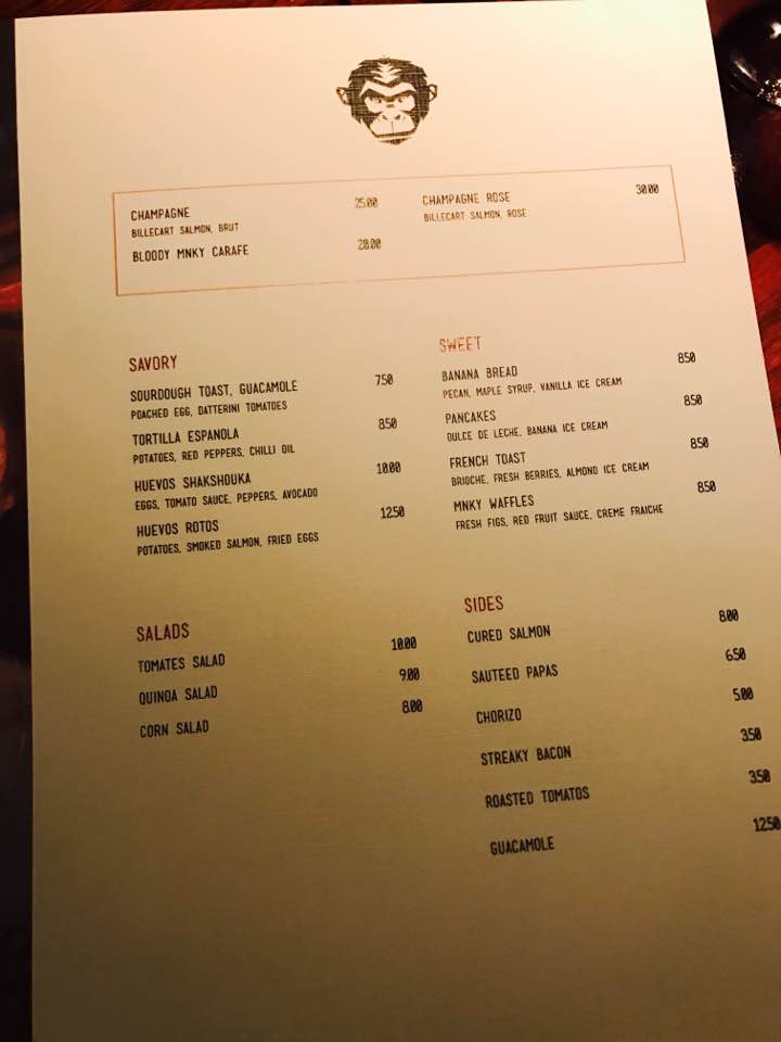 Brunch at MNKY House, Mayfair