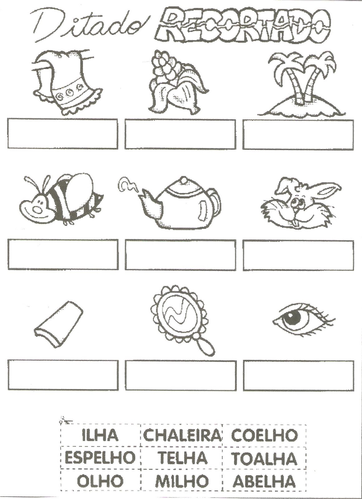 Cantinho de Atividades Escolares Profª Alexandra: Atividades LH / L ou LH